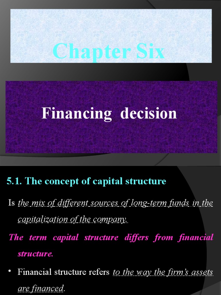 FM CH - Vi | PDF | Capital Structure | Financial Capital