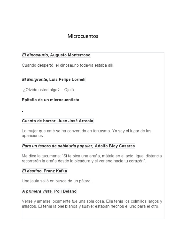 Micro Cuento S | PDF | Don Quijote