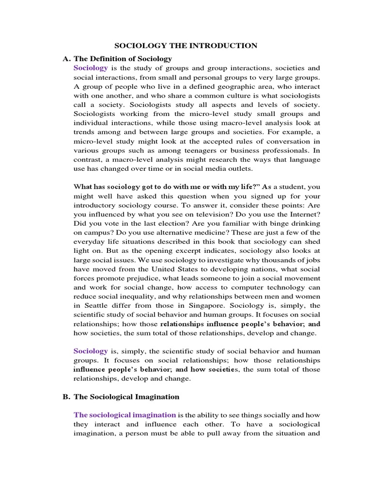 Ch. 1 Sociology The Introduction | PDF | Sociology | Agriculture