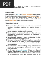 Sea Protest Guidelines and Examples | PDF | Tonnage | Ships