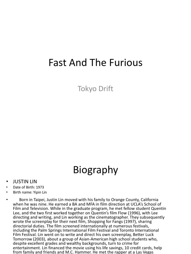 Sean Boswell: Tokyo Drift Insights | PDF