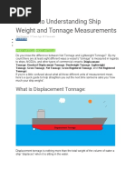 Understanding Ship Tonnage Measurements | PDF | Tonnage | Shipbuilding