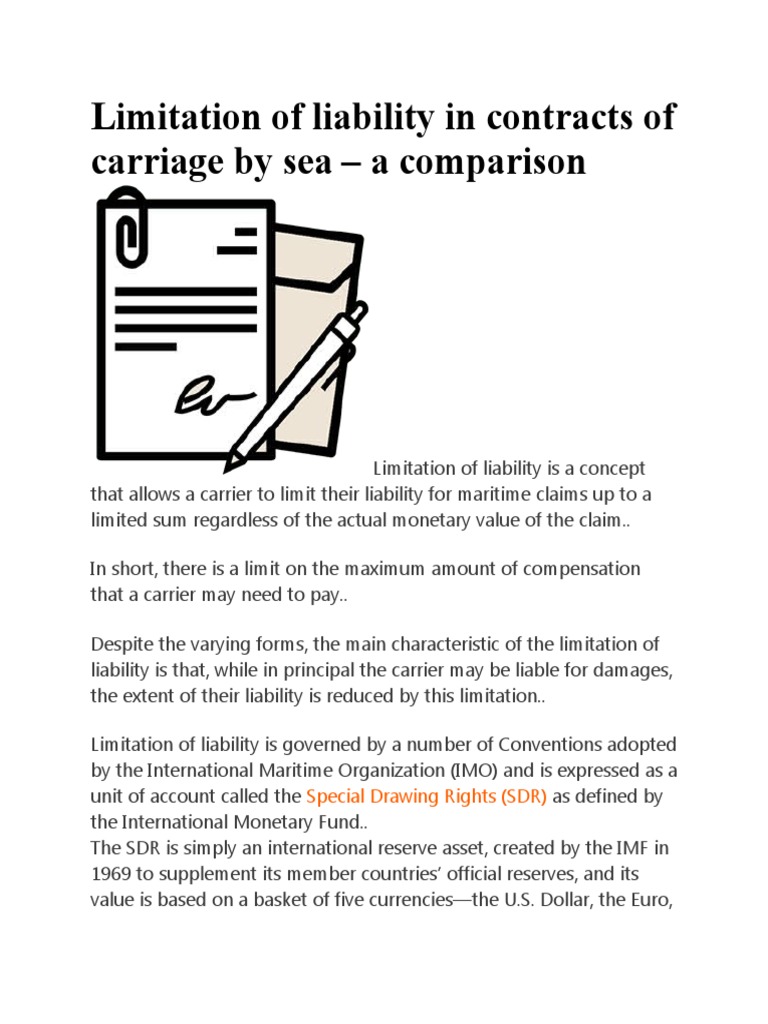 Comparing Limitations of Liability in International Conventions on ...