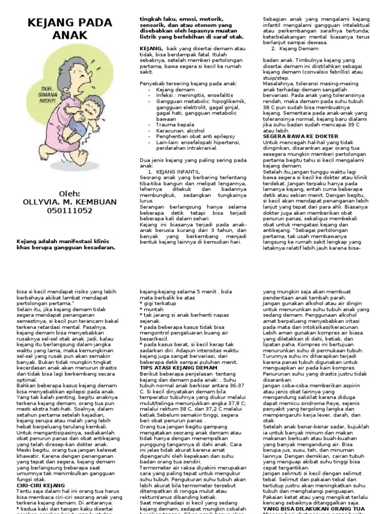 Ciri dan Jenis Kejang pada Anak | PDF