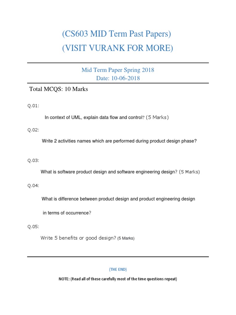 Midterm Exam Prep: UML Data Flow and Control, Software Design Process, Benefits of Good Design | PDF