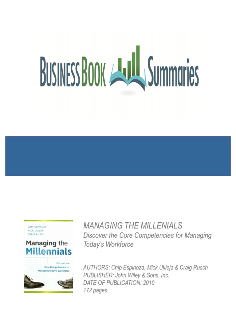 Managing The Millenials | PDF | Millennials | Psychological Concepts