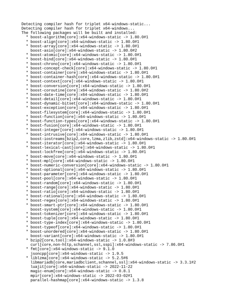 Vcpkg Manifest Install Log Pdf Computer Science Utility Software