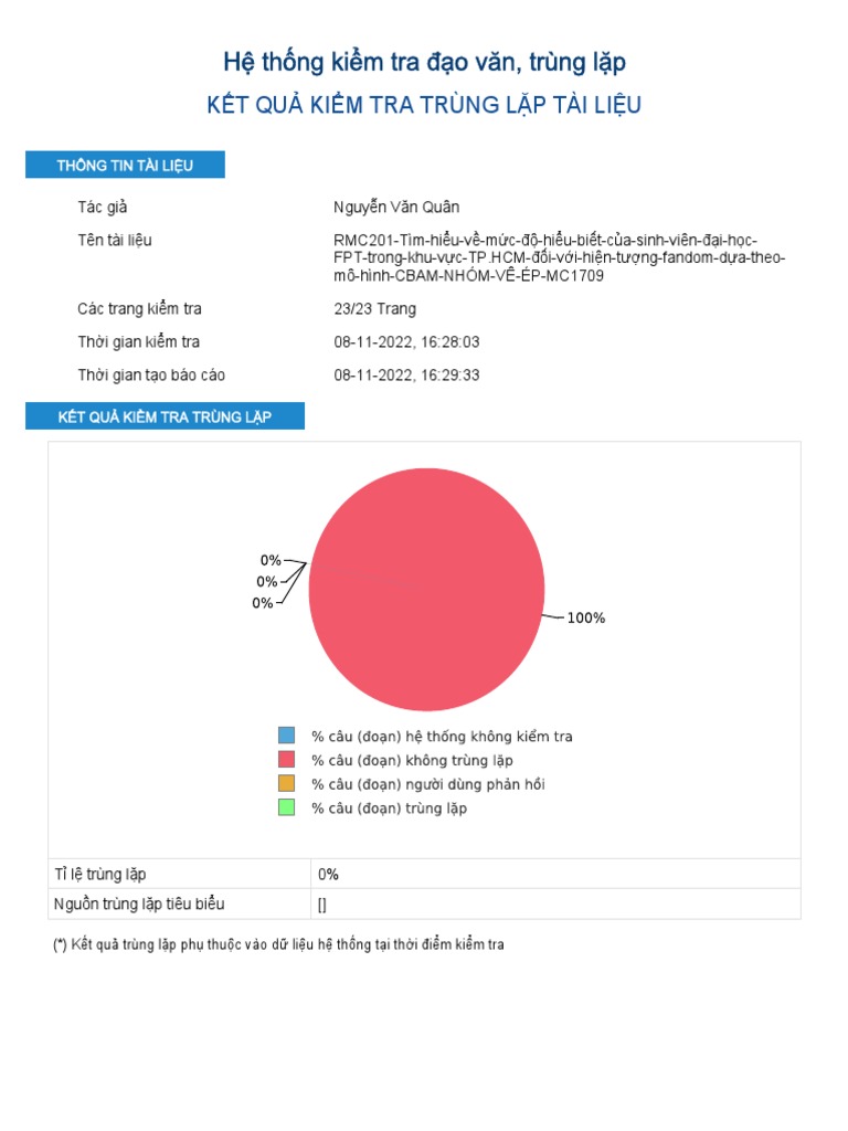 Summary Rmc201 Tim Hieu Ve Muc o Hieu Biet Cua Sinh Vien Ai Hoc Fpt Trong Khu Vuc Tp Hcm Oi Voi ...