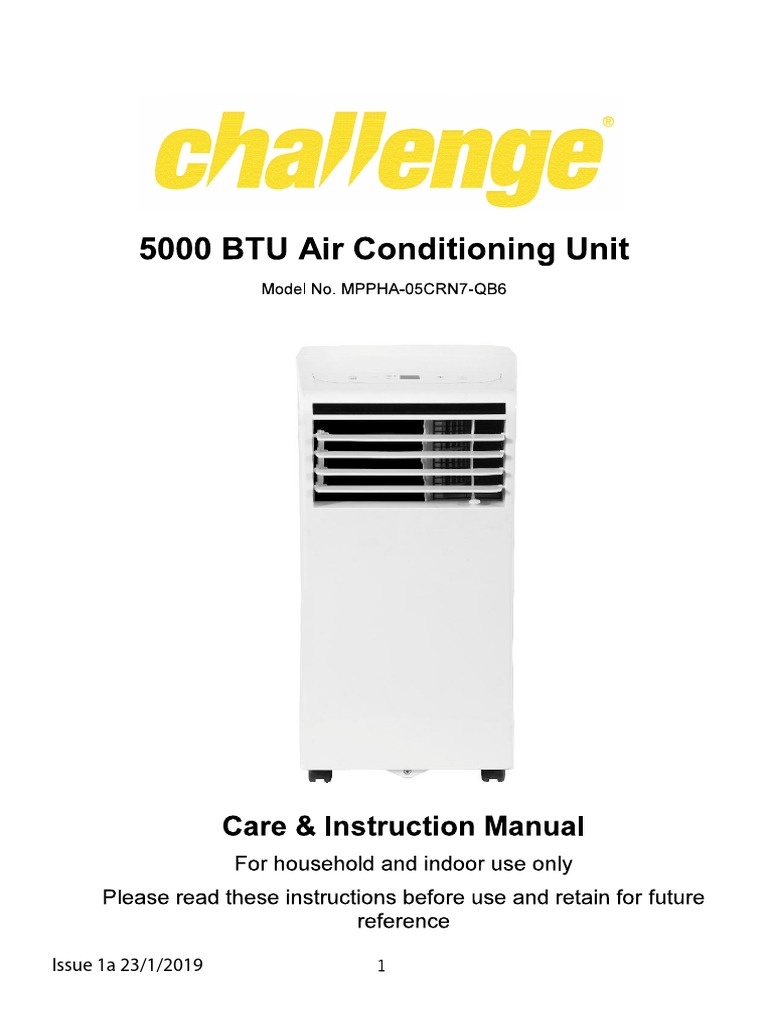 Challenge MPPHA-05CRN7-QB6 Air Conditioner | PDF