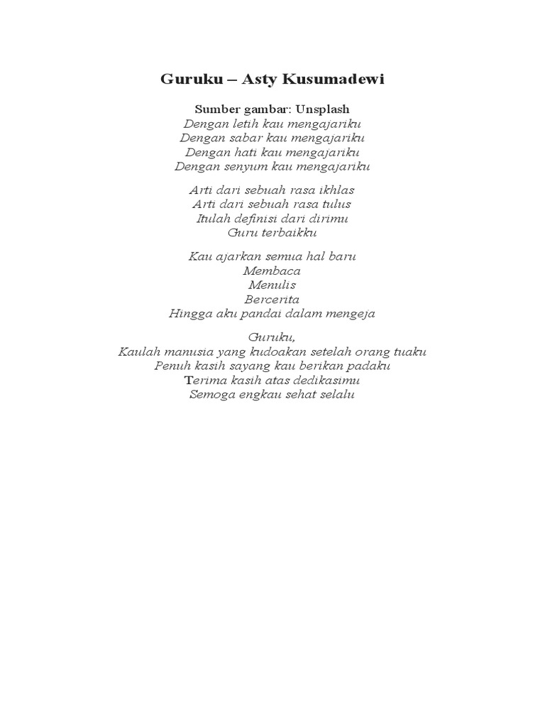 Kumpulan Puisi Hari Guru | PDF