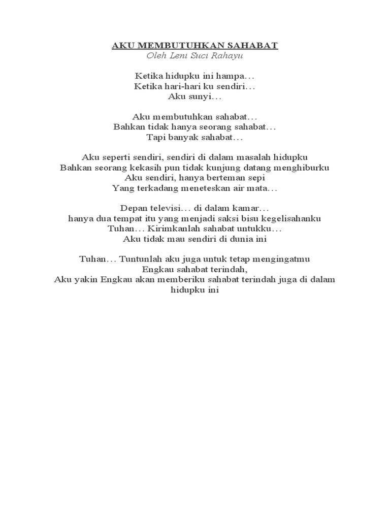 Kumpulan Puisi Sahabat | PDF