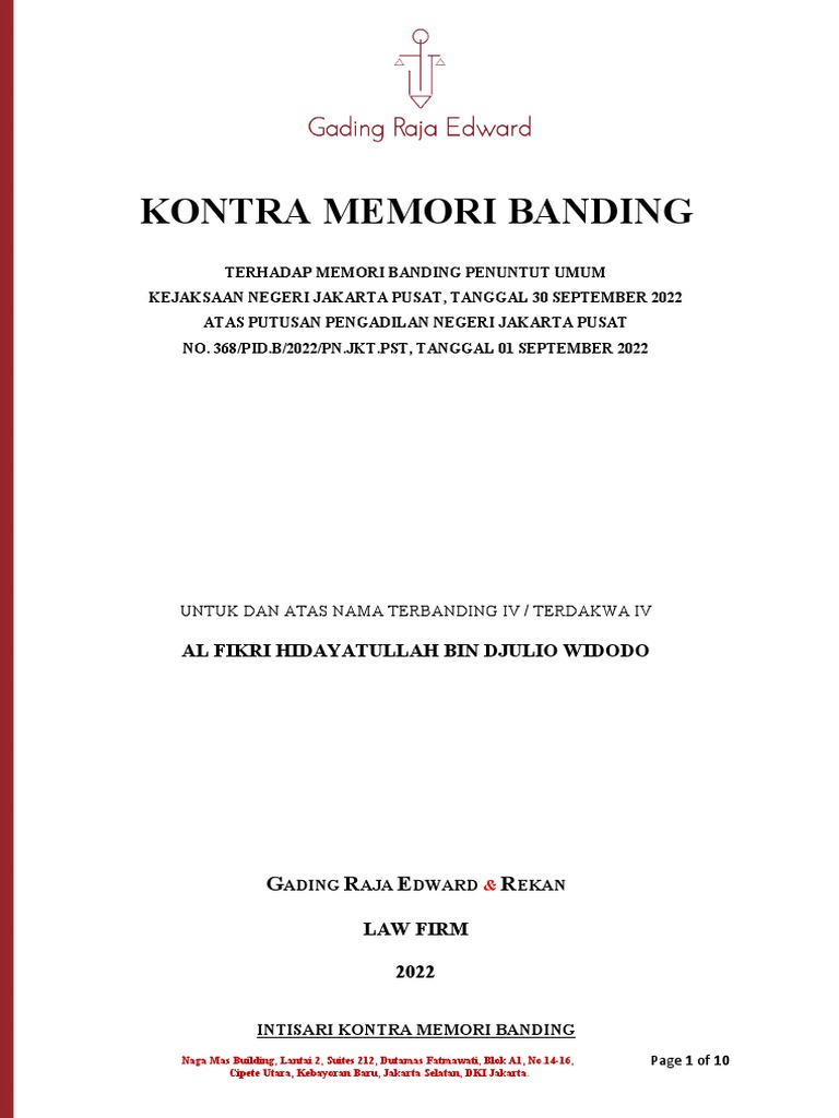 Kontra Memori Banding 223-Pid-2022-Pt Dki | PDF