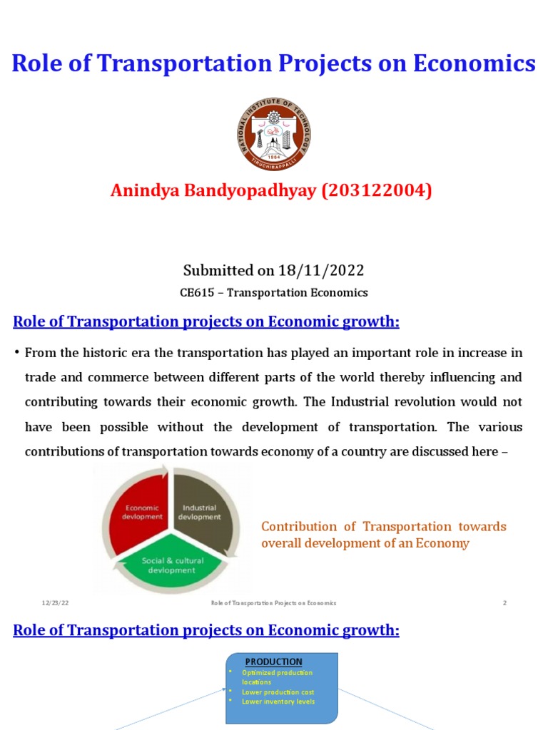 Transportation's Economic Impact | PDF | Net Present Value | Economies
