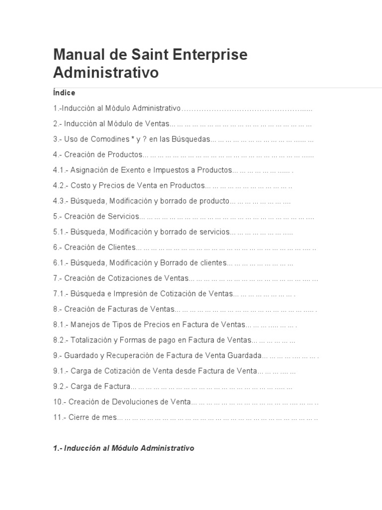 Manual de Saint Enterprise Administrativo | PDF | Ventana (informática ...