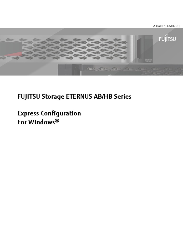 Fujitsu Storage Eternus Ab/HB Series | PDF | I Pv6 | Computer Network