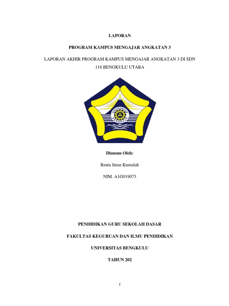 Laporan Akhir Program Kampus Mengajar Angkatan 3 Renta Intan Kumalah | PDF