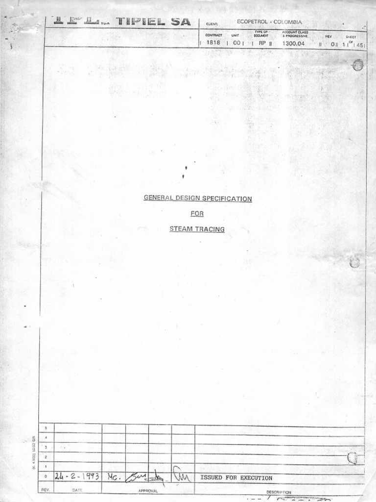 Steam Tracing | PDF
