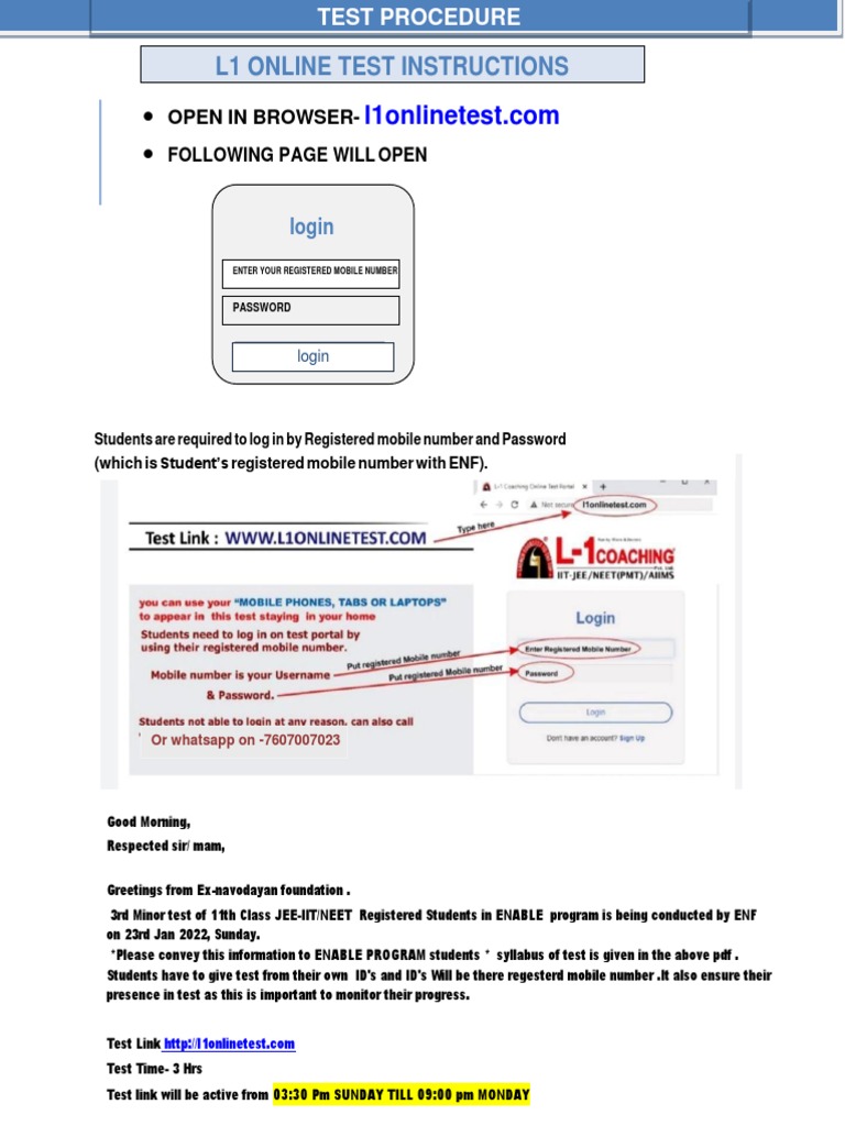 Test Procedure.. | PDF