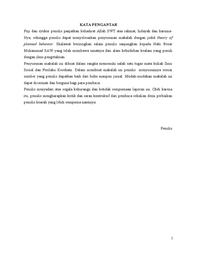 Kelompok 3 - Bab 1 & 2 Teori TPB | PDF