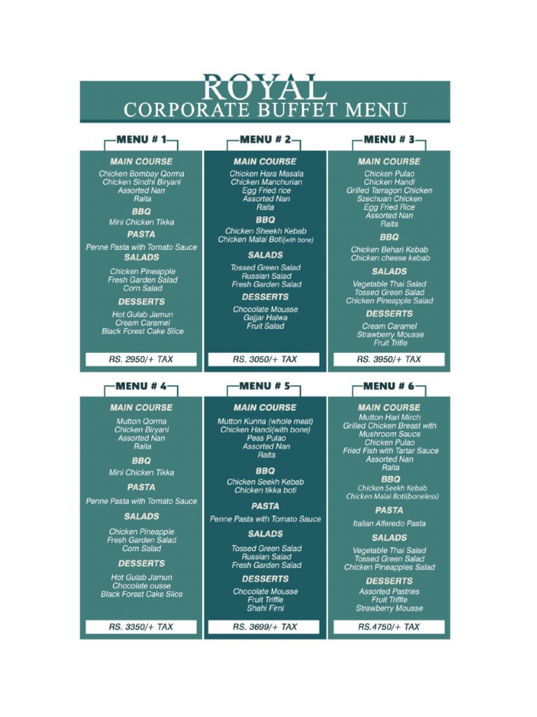 Coperate Menu New 1... | PDF