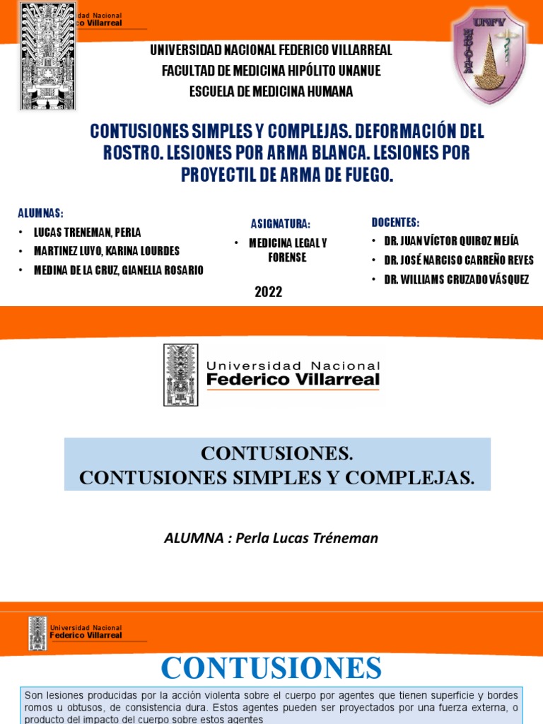 Contusiones simples y complejas: clasificación, mecanismos y ...