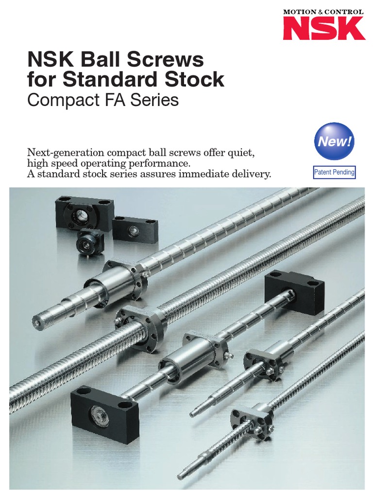 NSK - HusillosRectificadosCompact FA Series | PDF | Screw | Tools
