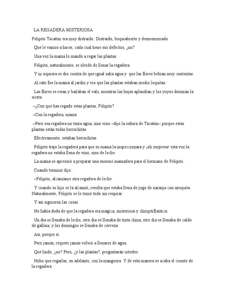 La Regadera Misteriosa | PDF