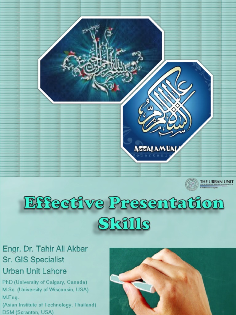 Effective Presentation Skills - DR Tahir | PDF