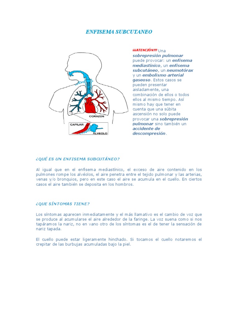 Enfisema Subcutaneo | PDF | Pulmón | Neumología