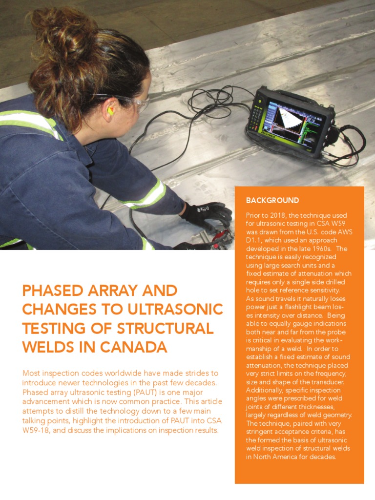 Phased Array Ultrasonic Testing Comes to Canada: An Overview of the ...