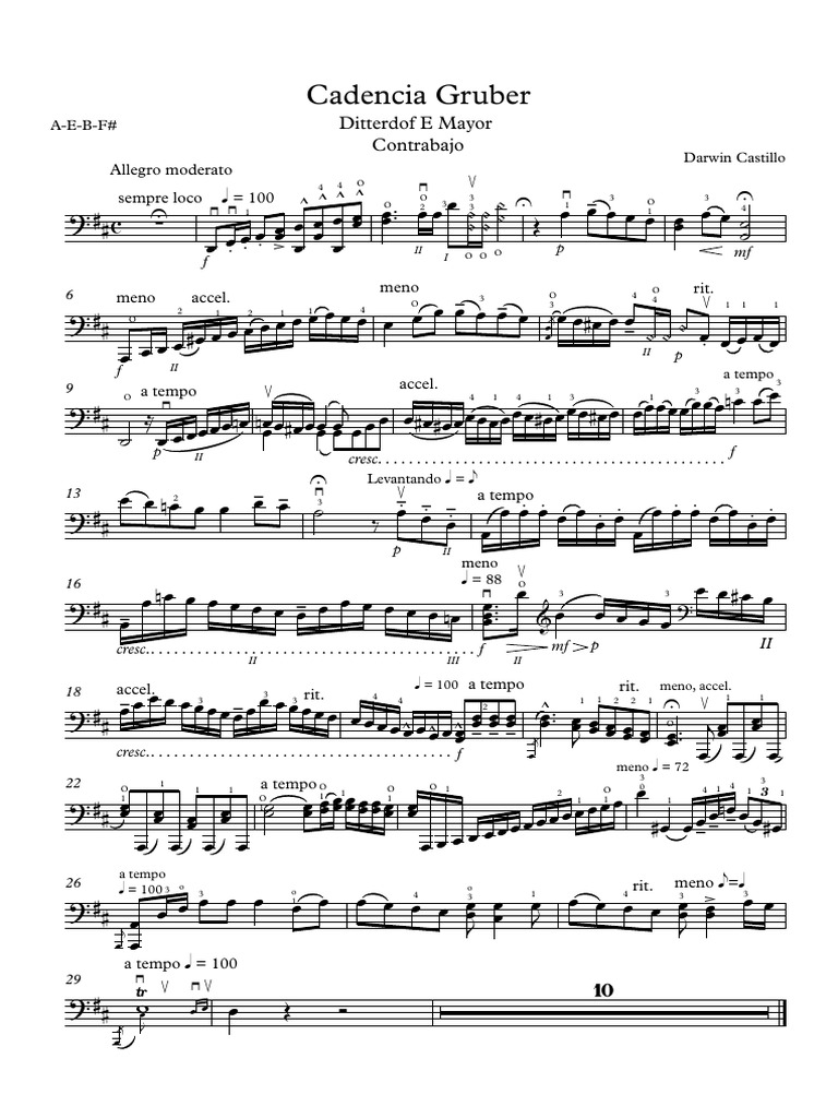 Cadencia Gruber - Partitura Completa | PDF | Musicologie | Arts du spectacle