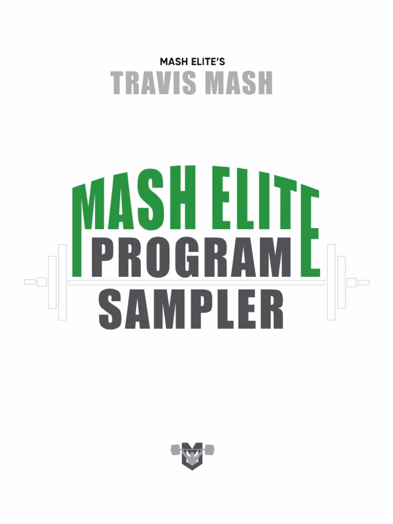 Mash Program Sampler | PDF | Weight Training | Weight