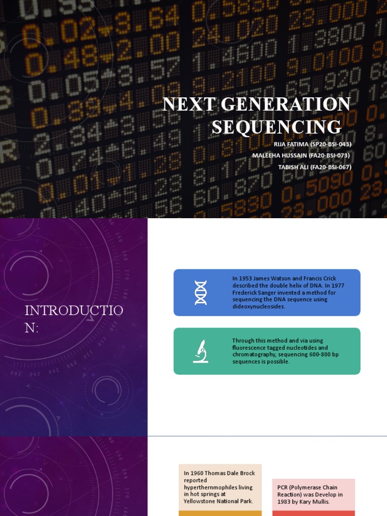 Next Generation Sequencing | PDF | Dna Sequencing | Polymerase Chain Reaction