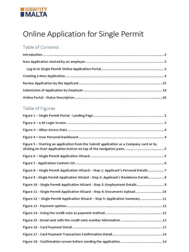 Online Application For Single Permit Guide | PDF | Login | Payments