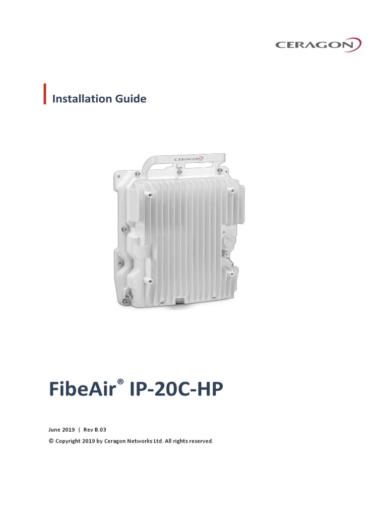 Ceragon FibeAir IP-20C-HP Installation Manual | PDF | Electrostatic ...