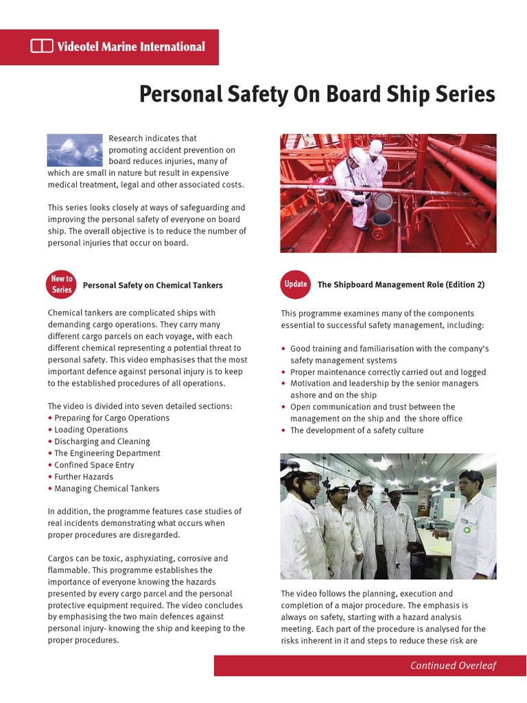 Personal Safety Series | PDF | Ships | Oil Tanker