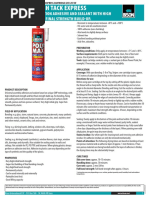 Technical Data Sheet - BOSTIK Rugby Original | PDF | Adhesive | Materials