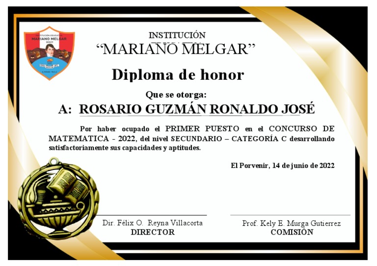 Diploma-C-Primer Lugar | PDF