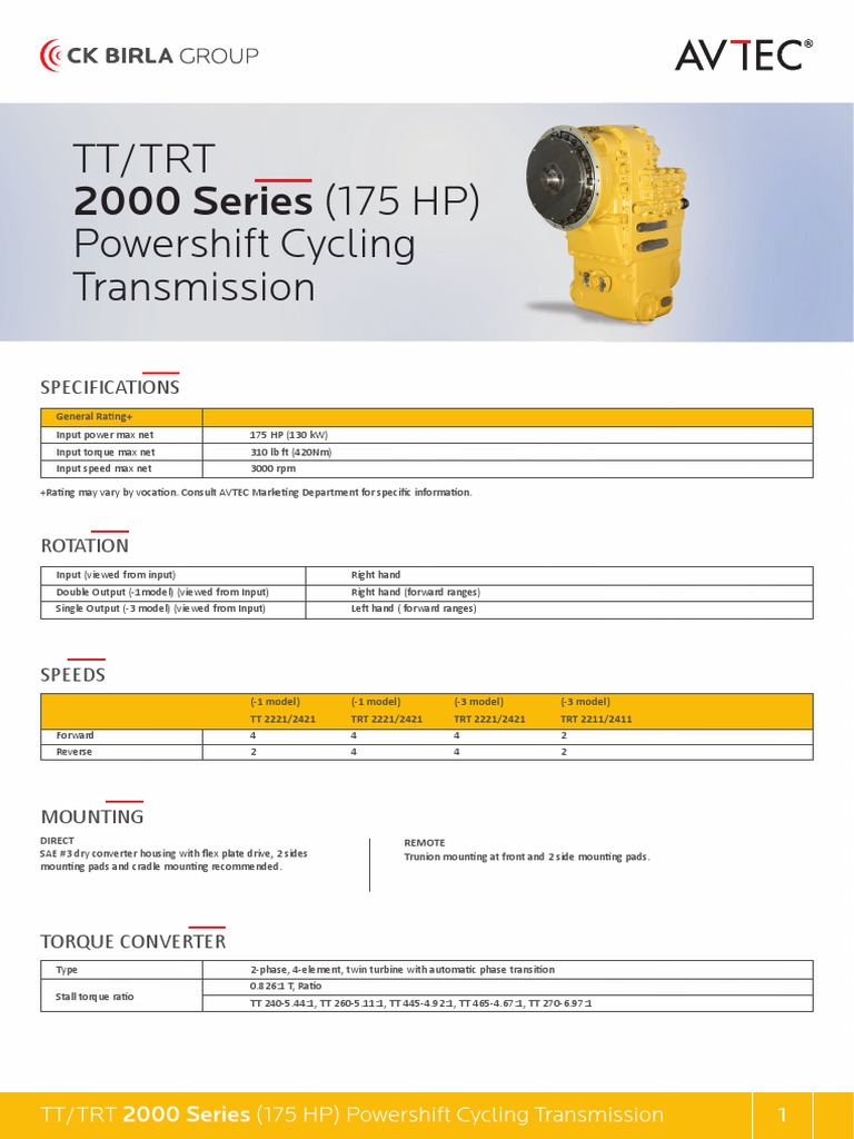 TT TRT 2000 - CTC | PDF | Horsepower | Machines