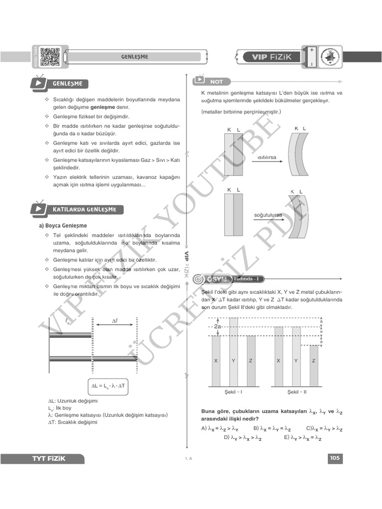 Genleşme VIP Fizik PDF | PDF