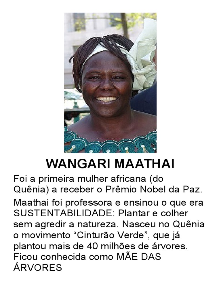 Wangari Maathai: Mãe das Árvores | PDF