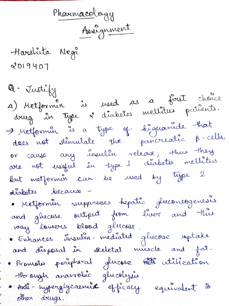 Pharmacology Assignment 2 | PDF