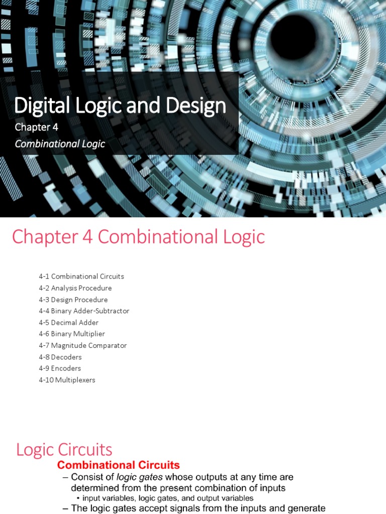 Chapter 4 Combinational Logic | PDF | Electrical Engineering | Computing
