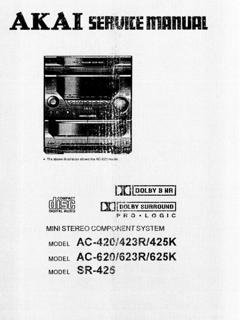 AC-420 - 423R - 425K - 620 - 623R - 625K - SR-425 (SM) | PDF