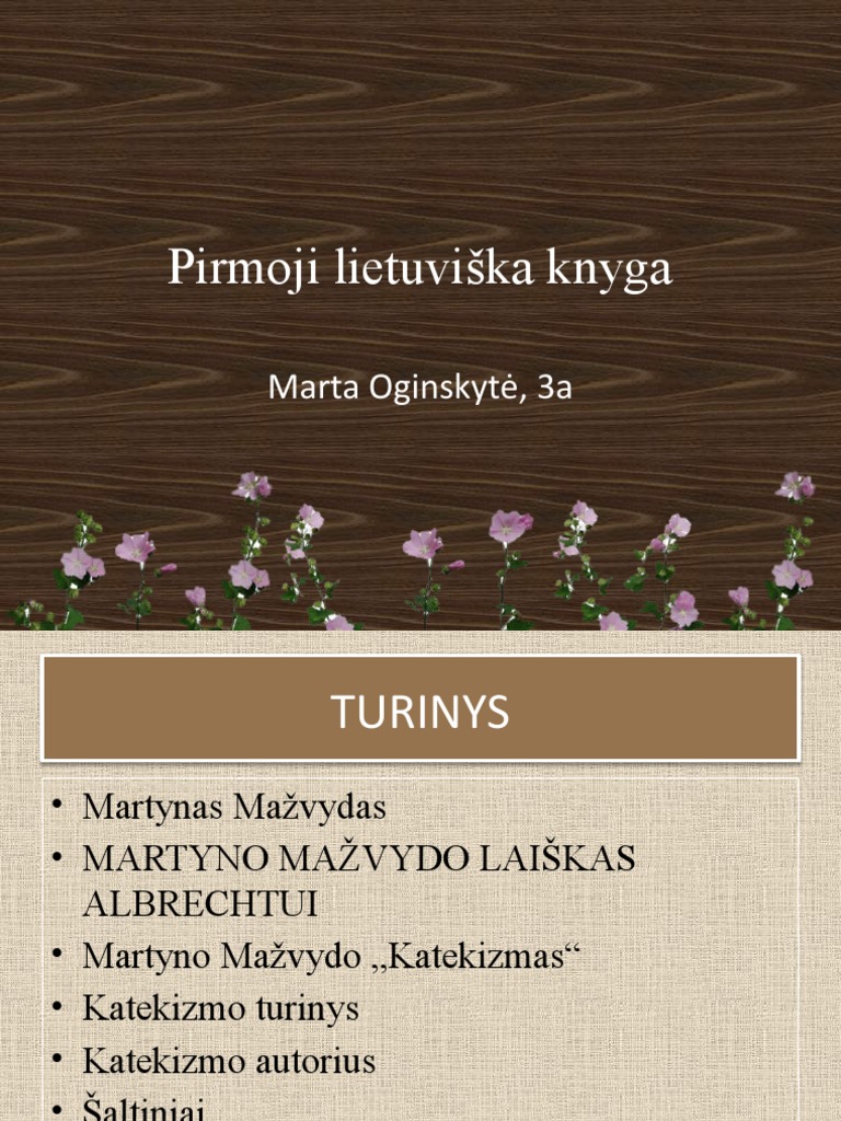 Pirmoji Lietuviška Knyga | PDF