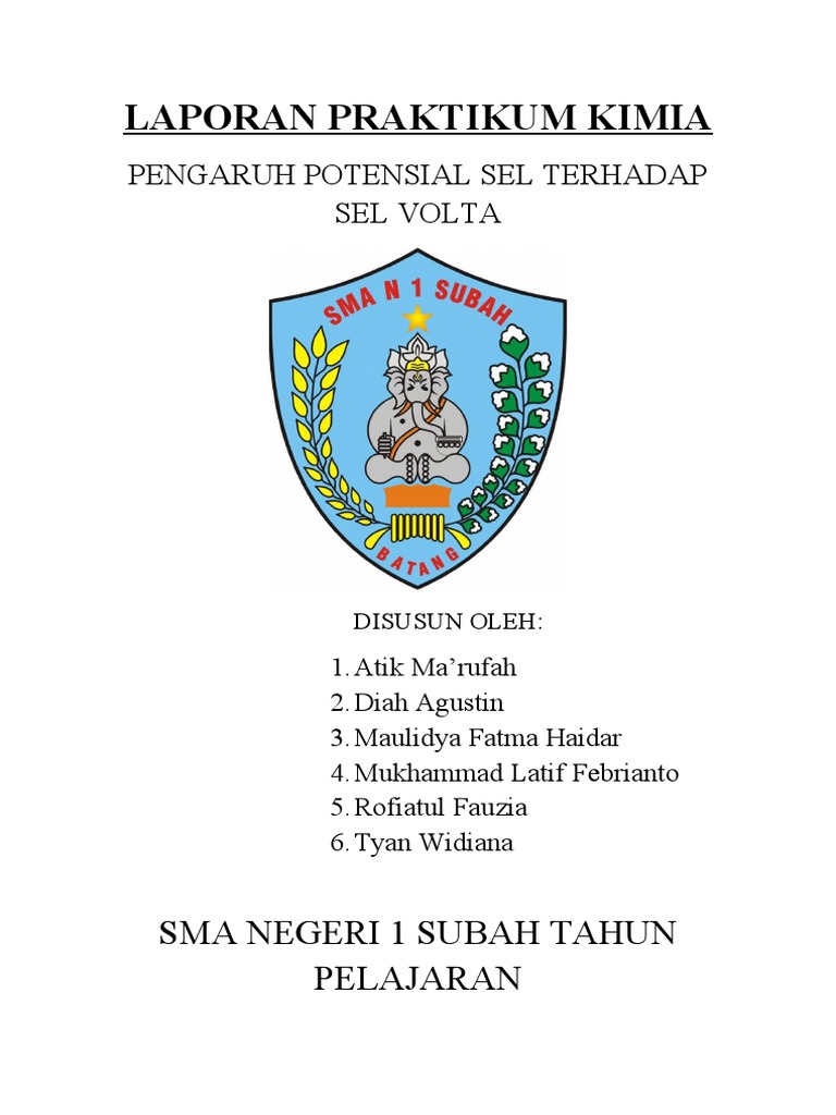 Laporan Praktikum Kimia: Pengaruh Potensial Sel Terhadap Sel Volta | PDF