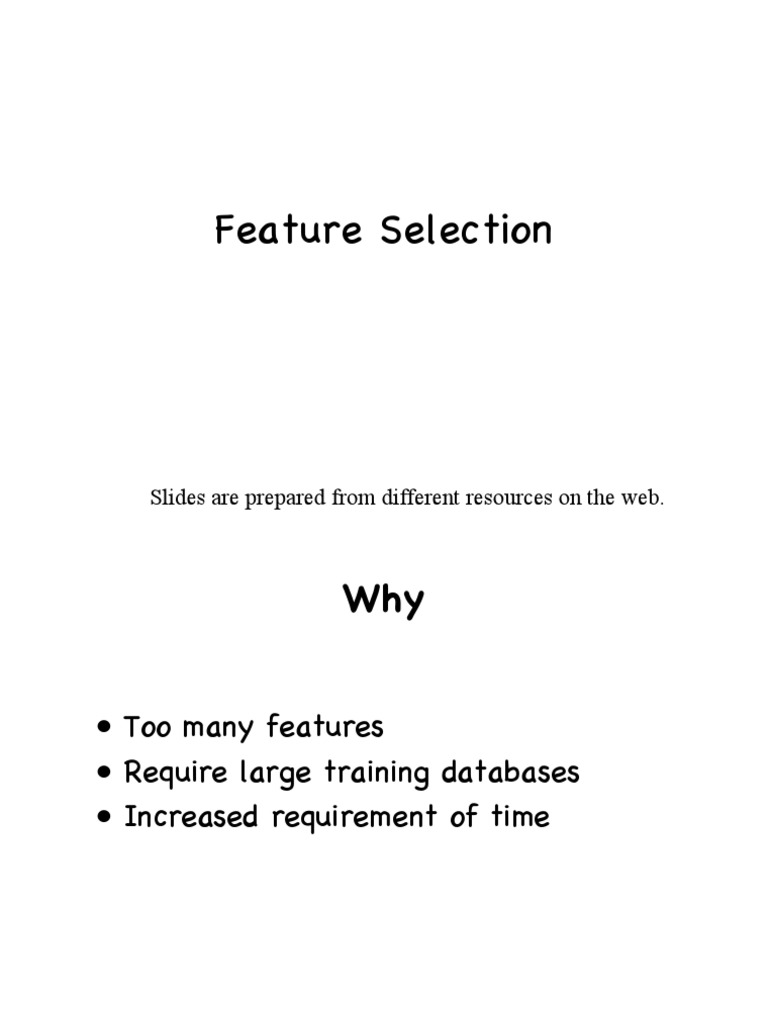 Features Election | PDF | Applied Mathematics | Statistics