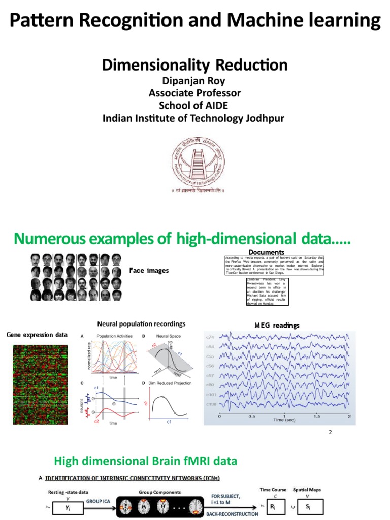 Dimensionality Reduction 22 01 22 Pdf Principal Component Analysis
