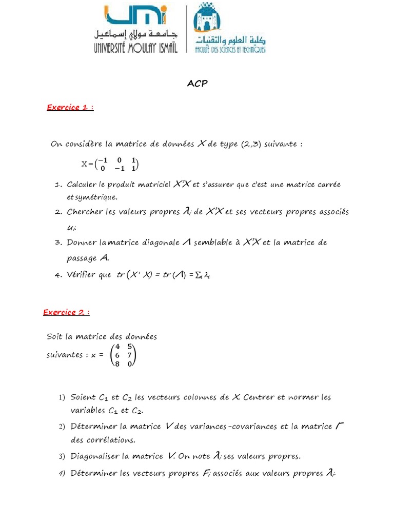 Exercice 1 | PDF | Sciences et mathématiques
