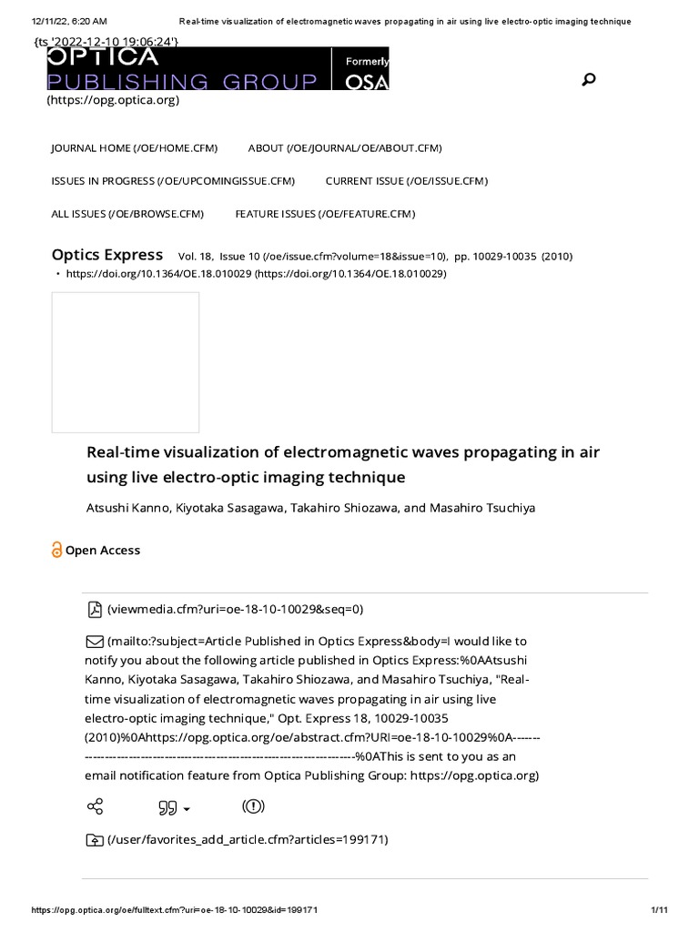 Real-Time Visualization of Electromagnetic Waves Propagating in Air ...